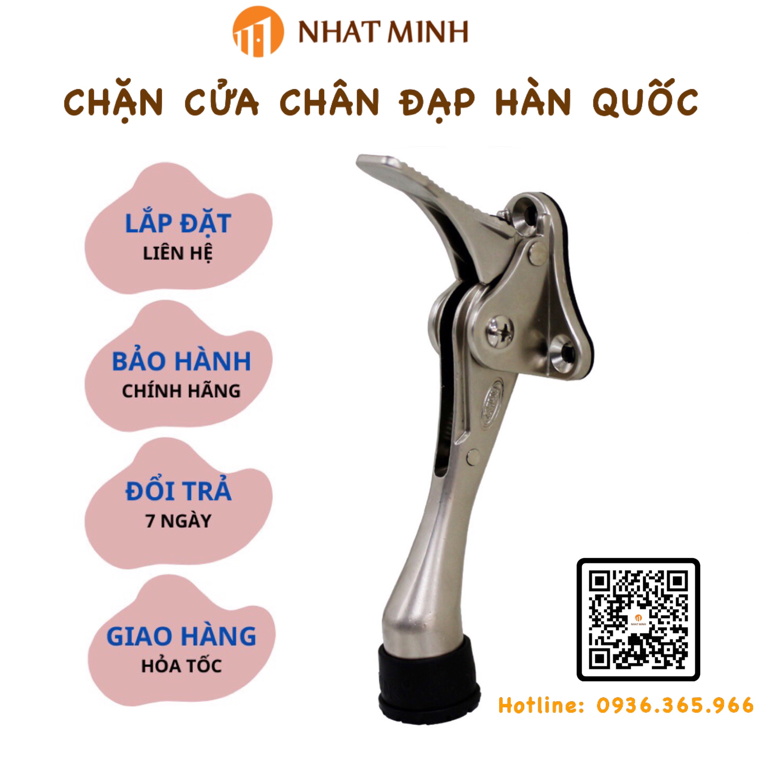 Chặn cửa móng ngựa chân đạp Hàn Quốc